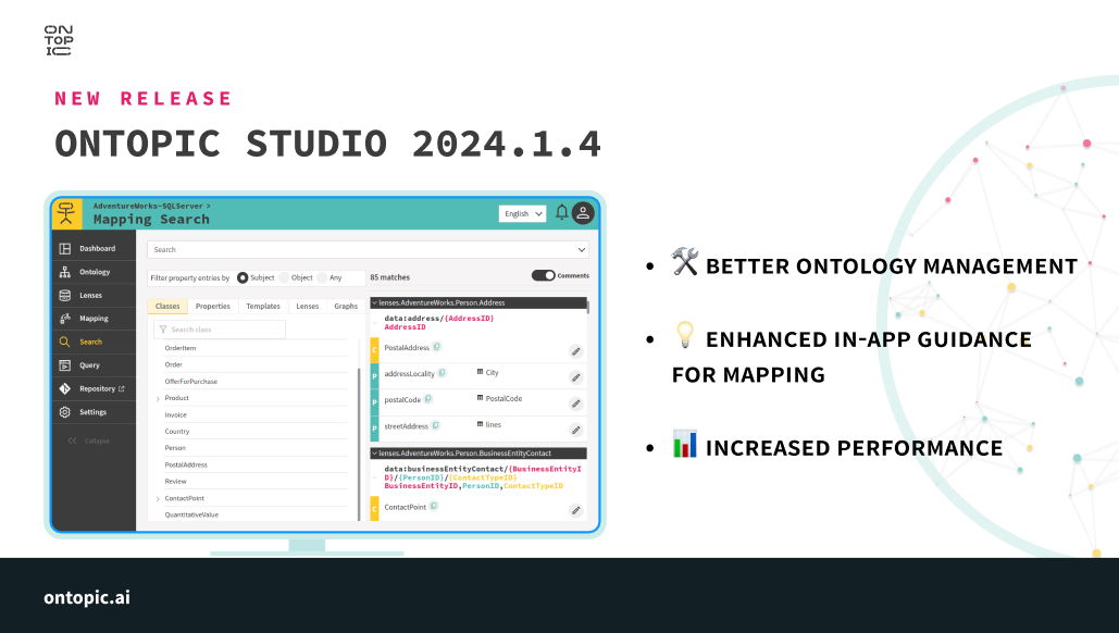 Ontopic Studio 2024.1 - Streamline knowledge graph creation